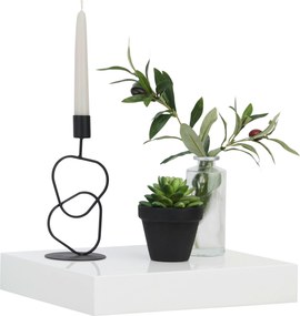 XXXLutz NÁSTĚNNÁ POLICE, vysoce lesklá bílá, 30/5/25 cm Xora - Nástěnné police - 002798014401