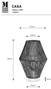 Markslöjd 108665 - Stolní lampa CASA 1xE27/40W/230V mosaz