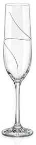 Crystalex - Bohemia Crystal Sklenice na šampaňské Viola Up matný 190 ml, 2 ks