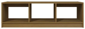 Konferenční stolek medově hnědý 110x50x34 cm masivní borovice - Default Title