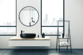Invena Korfu, keramické umyvadlo na desku 60x42x14, 5 cm, černá matná, INV-CE-34-005-C
