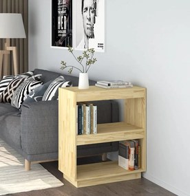 vidaXL Knihovna 60 x 35 x 71 cm masivní dřevo borovice [810861] Barva: Šedá
