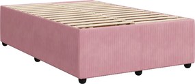 Box spring postel s matrací růžová 120x190 cm samet 3287691