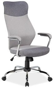 SIGNAL Kancelářská židle - Q-319, čalouněná, šedá