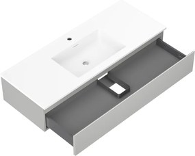 Mexen Orio, koupelnová skříňka 120 cm s umyvadlem Otis, 1 zásuvka, šedá matná/bílá matná, 91A10-12023-1-BF62-W18M01