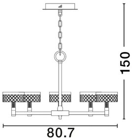 Retro lustr Bion 80