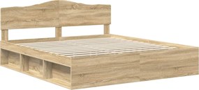 Rám postele s čelo Sonoma 200 x 200 cm Masivní borové dřevo 3412855