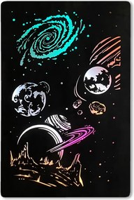 Li-Go "Vesmír" světelný obraz RGB s baterií 60x90cm provedení povrchu: bříza
