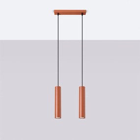 Sollux Lighting Závěsná lampa LAGOS 2 červená okrová