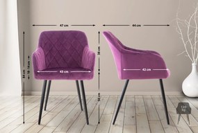 Jídelní židle Shila samet – fialová