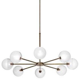 Il Fanale 275.08.ONT Molecola, závěsné mosazné svítidlo, 8x5W LED G9, prům. 99,4cm