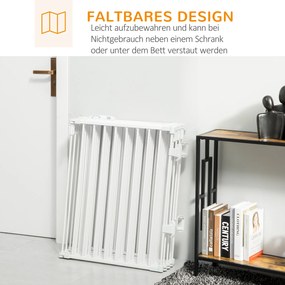 PawHut venkovní výběh pro štěňata, bezpečnostní brána s dvířky, flexibilní, skládací, 8 panelů, 60x76cm, bílá| Aosom