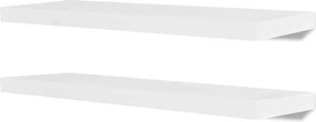 Nástěnné police 4 ks bílé 80 cm 275998