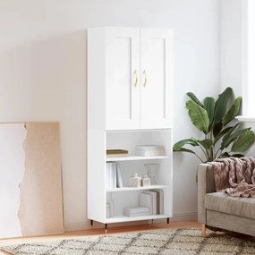 Skříň highboard bílá 69,5 x 34 x 180 cm kompozitní dřevo,  3200049