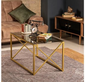 Asir | Konferenční stolek ILIOMAR 46,6x94 cm zlatá/černá | AS1605