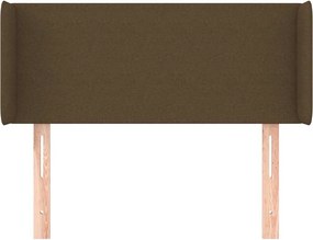 Čelo postele typu ušák tmavě hnědé 93x16x78/88 cm textil 3118473