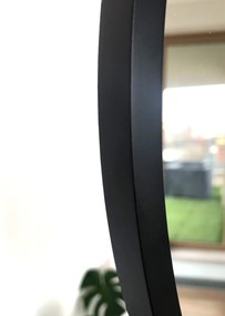 LOFTIKA 50 cm Kulaté nástěnné zrcadlo v černém rámu
