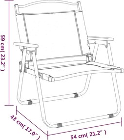 vidaXL Kempingové židle 2 ks 54 x 43 x 59 cm oxfordská látka [319483] Barva: Zelená