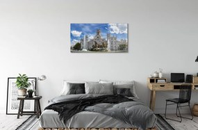 akrylový obraz Spain Fountain Palace Madrid 100x50 cm