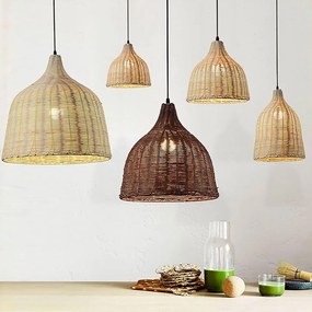 Toolight Natural, stropní závěsné svítidlo 1xE27 APP1647-1CP, přírodní hnědá, OSW-05115
