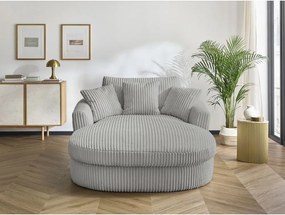 Šedé manšestrové křeslo Belem – Bobochic Paris