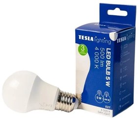 TESLA BL270540-8 - LED bulb žárovka E27, 5W, 500 lm, 4000K, denní bílá