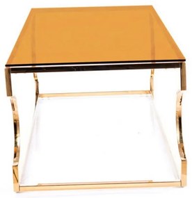 Expedo Konferenční stolek FLOWER A, 120x40x60, jantarová/zlatá