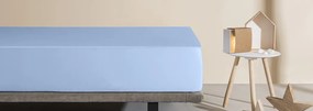 Velfont Respira nepropustné prostěradlo 80x220 cm - pudrově modrá