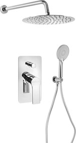 Sapho Pax - Sprchový set s baterií pod omítku, s tělesem, průměr 30 cm, chrom XA42-03