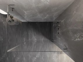 Mexen Lunar-B L pravý výklopný sprchový kout 75 x 70 cm, čiré sklo, chromová, 832L-075-070-01-00-P