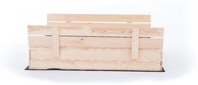 Sun Active Dřevěné uzavíratelné pískoviště s lavičkami Sunny, surové - 120 cm