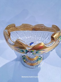 Mísa Gondola zdobená zlatem, smaltem a brusem - 18 cm