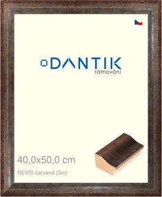 DANTIK rámeček 40x50 | NEVIS červená (Plexi Čiré)