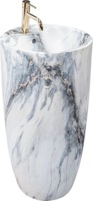 Rea Anya, volně stojící umyvadlo 45x45x84 cm, imitace kamene - granit matný, REA-U5802