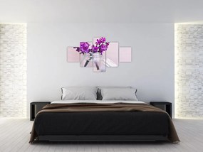 Obraz fialových květin (125x70 cm)