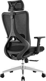 ERGODO Ergonomická kancelářská židle TALVEN - černá síťovina / nosnost 150 kg
