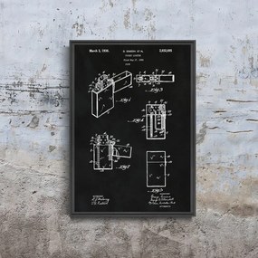 Retro plakát Zippo Gimera patent zapalovač USA