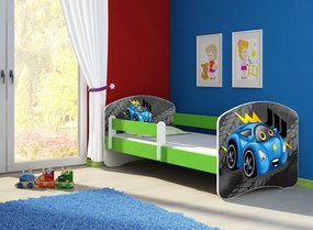 Dětská postel - Blue car 2 180x80 cm zelená