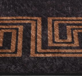 Koberec pratelný černý a zlatý 400 x 300 cm 136629