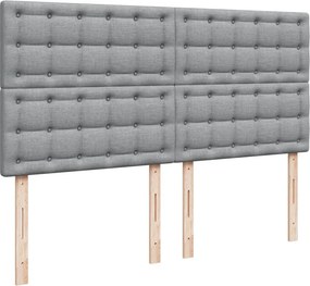 Box spring postel s matrací světle šedá 180 x 200 cm textil 3291373