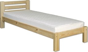 Casarredo - Komfort nábytek Masivní postel KL-127, 100x200, borovice, výběr moření | barva: bez moření borovice