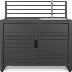 BIZZOTTO Modul zahradní kuchyňské linky s dřezem ANIA antracit 120x62 cm 0790377