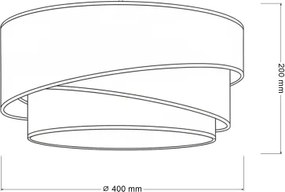 Brilagi - Stropní svítidlo TRIO 1xE27/60W/230V pr. 40 cm hnědá/béžová/bílá