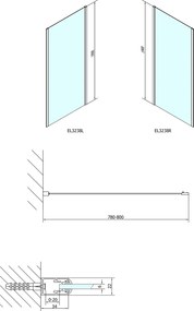 Polysan Easy Line 80 x 190 cm EL3238 boční stěna Koupelny Bernold