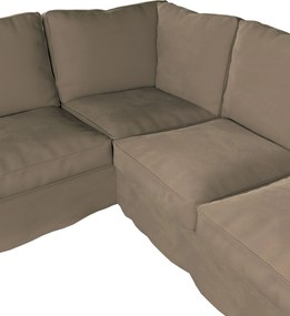 Potah na pohovku IKEA  Ektorp rohová barva béžová látka lesklé, sametová