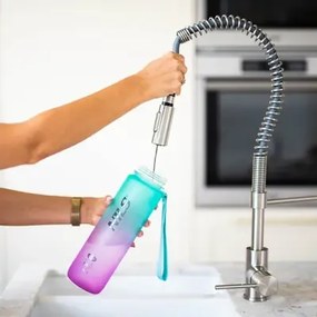 NILS Camp NCD04 Tritanová láhev na pití 950 ml zeleno-růžová