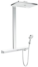 Hansgrohe Rainmaker Select, Showerpipe 460 3jet EcoSmart 9 l/min s termostatem, bílá/chromová, HAN-27029400