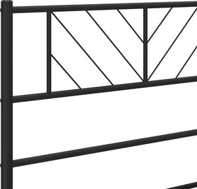 vidaXL Kovový rám postele s hlavovým a nožním čelem 80 x 200 cm [372188] Barva: Bílá