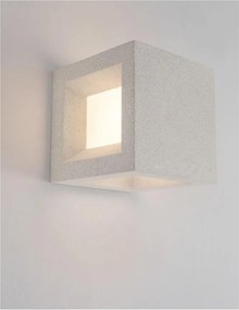 NV 9762162 Venkovní nástěnné svítidlo CASTRO bílý pískovec a akryl E27 1x12W bez žárovky 100-240V IP65 - NOVA LUCE