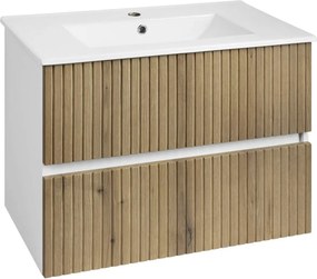 Aqualine Paneda - Umyvadlová skříňka 75x55x45 cm, dub emporio PN375